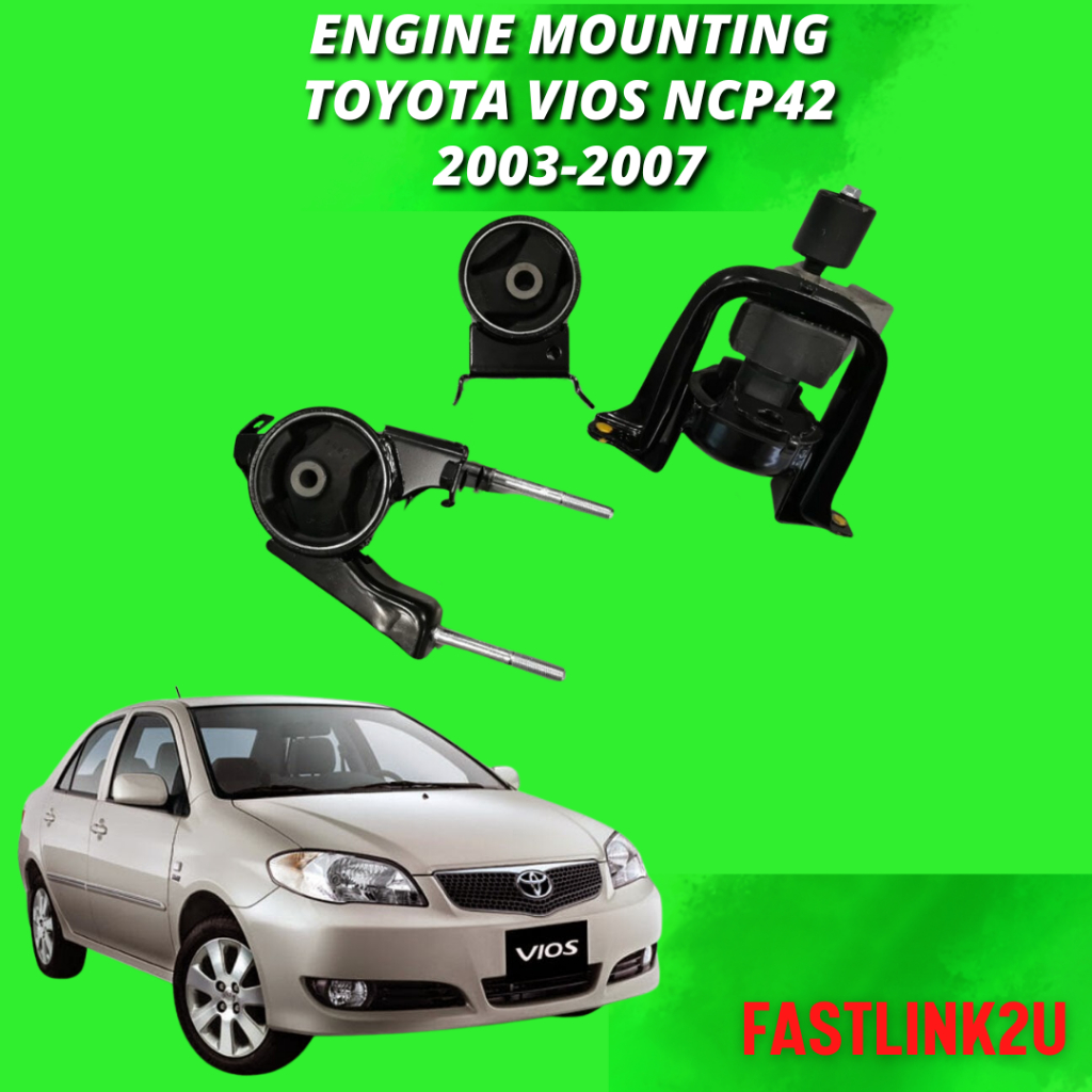 Toyota Vios 2003 - 2006 Ncp42 Komoko Tca Engine Mounting Kit Set 100% ...