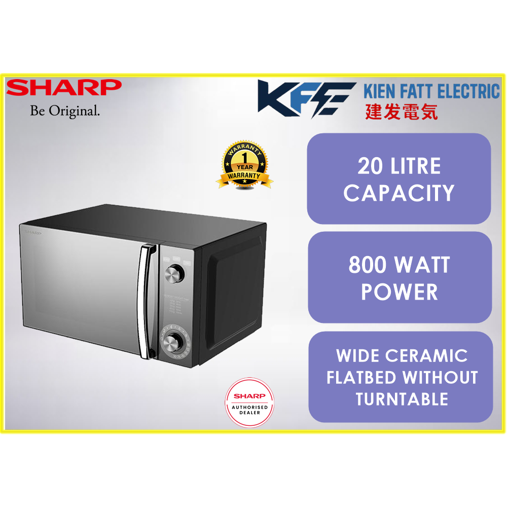 Sharp Mechanical Dial Flatbed Microwave Oven 20 Litre R2121FGK | Shopee ...