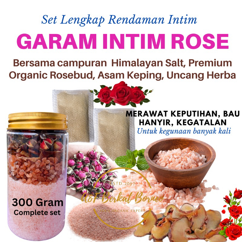 GARAM INTIM ROSE & UNCANG HERBA/Set Lengkap sitz bath/SET JIMAT/SET ...