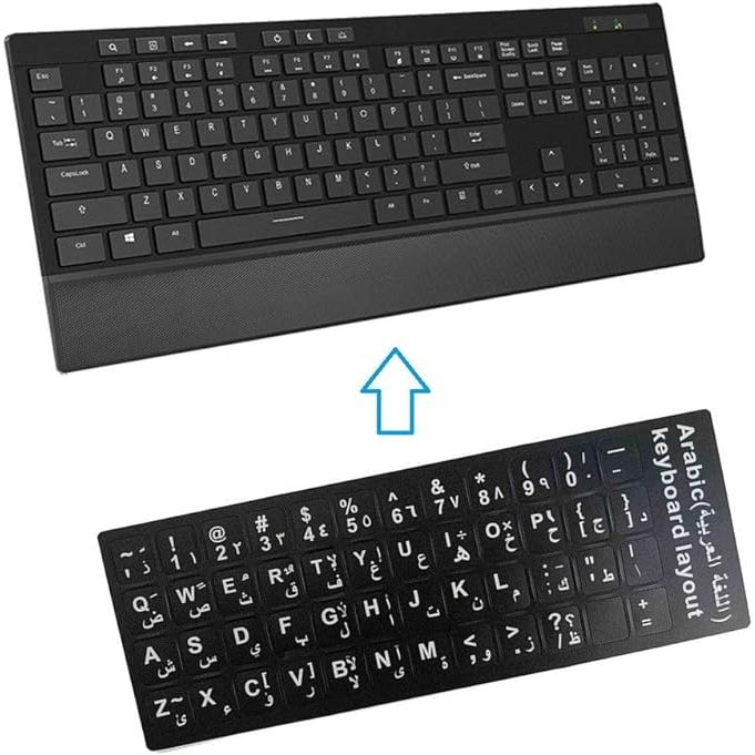 🔥MALAYSIA READY STOCK🔥Black Color ARABIC/JAWI Keyboard Sticker For PC ...