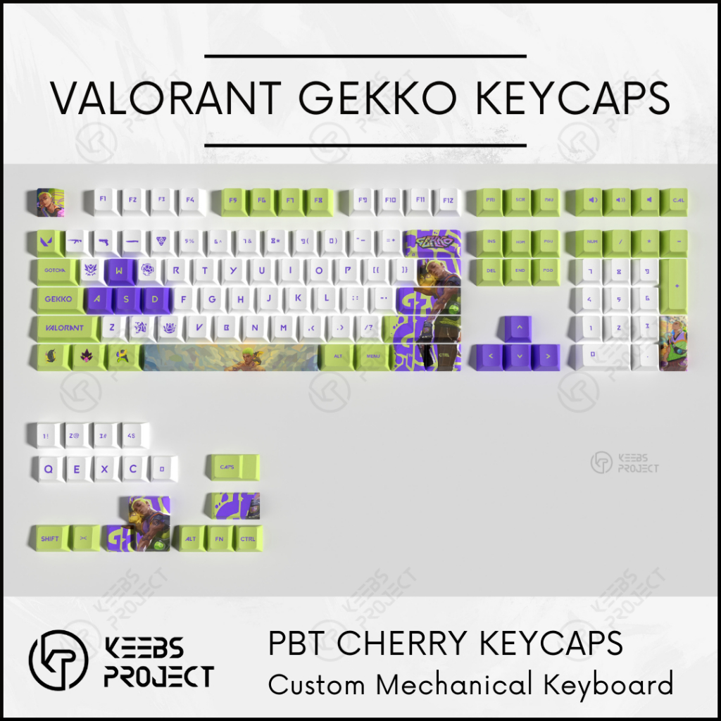 [Ready Stock] Valorant Keycaps Jett Sage Omen Killjoy Reyna Viper Raze ...