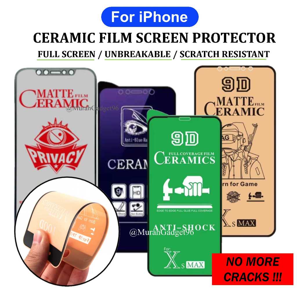 [ X PECAH ] IPHONE 15 14 13 12 11 PRO XR X XS MAX 6 7 8 PLUS Ceramic ...