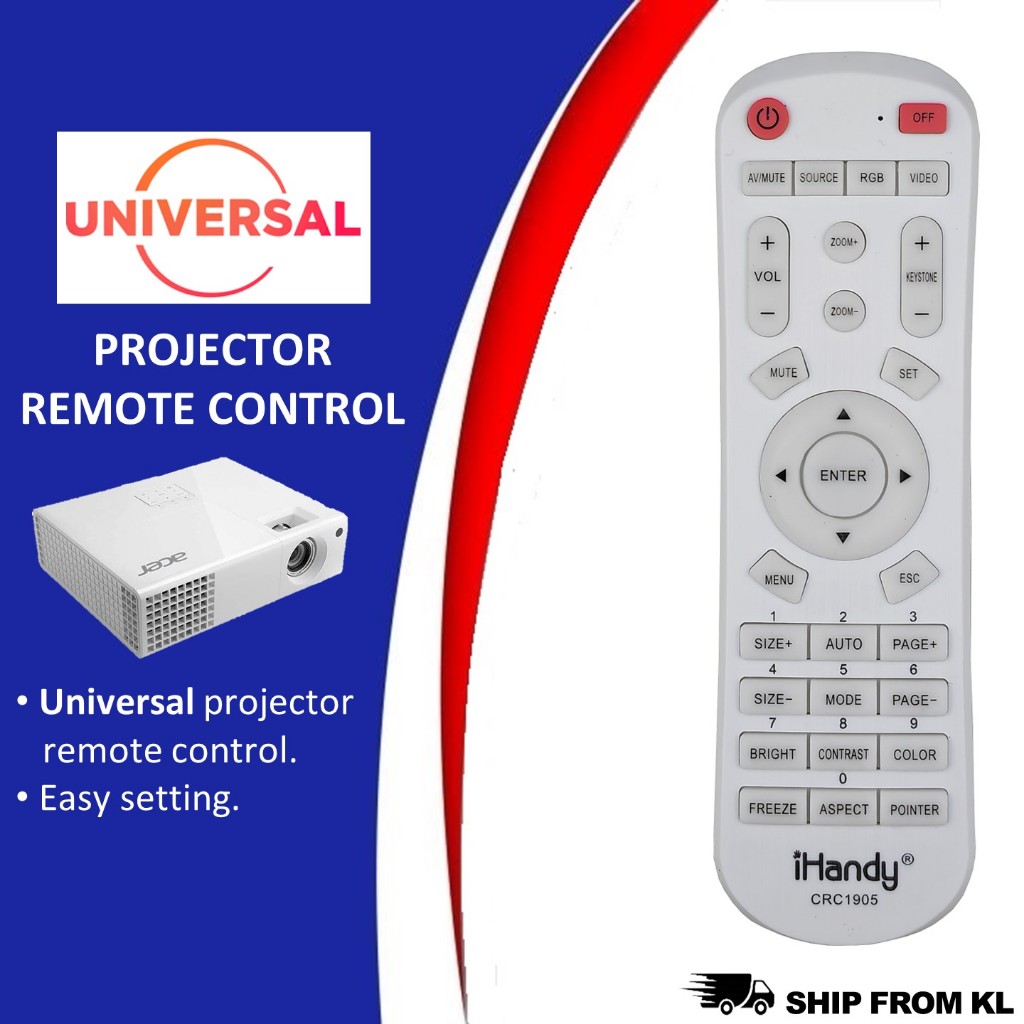 [UNIVERSAL] Projector Remote Control Replacement (CRC-1905) | Shopee ...