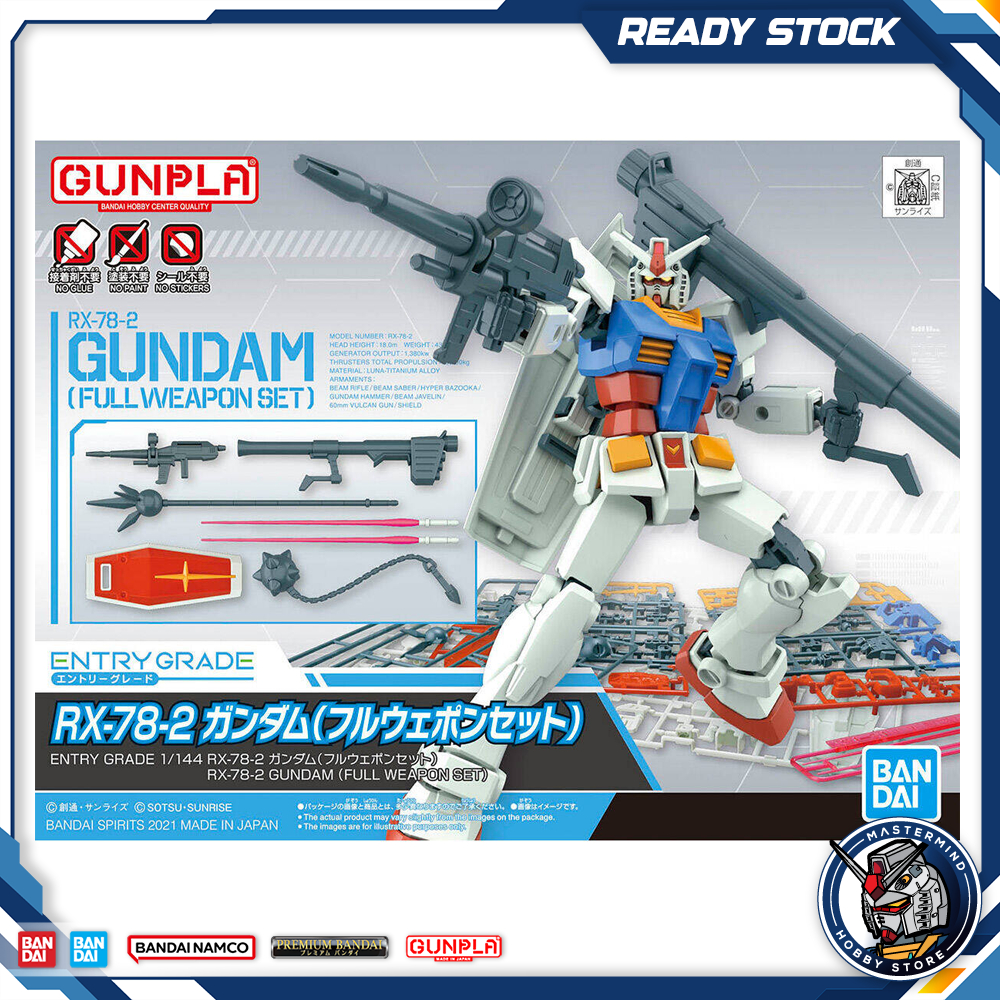 (Ready Stock) BANDAI EG 1/144 RX-78-2 Gundam (Full Weapon Set) | Entry ...