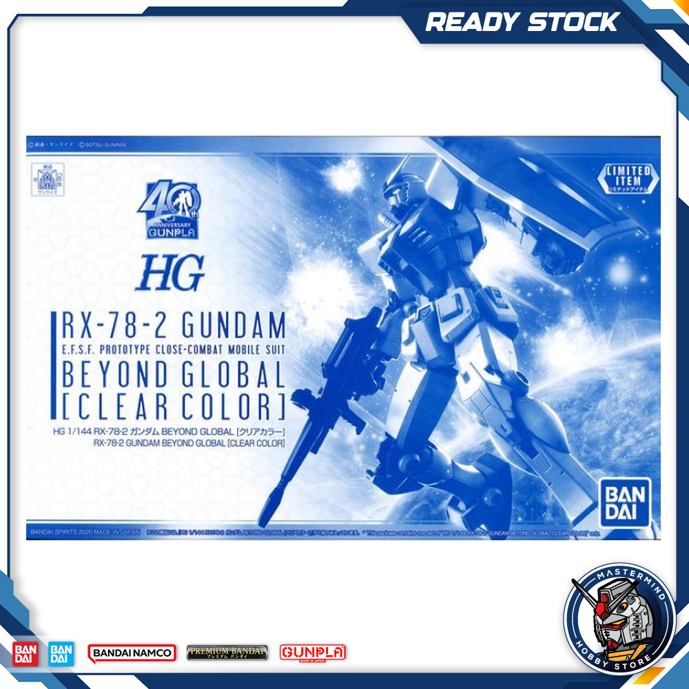 (Ready Stock) BANDAI HG 1/144 RX-78-2 Gundam [BEYOND GLOBAL] (Clear Color) Event Limited ...
