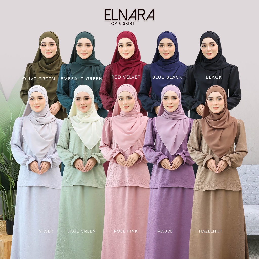 ELNARA TOP AND SKIRT | Shopee Malaysia