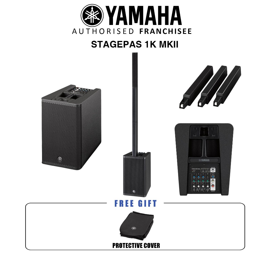 Yamaha Stagepas 1K MKII 1100-Watt Bluetooth Portable PA System with ...