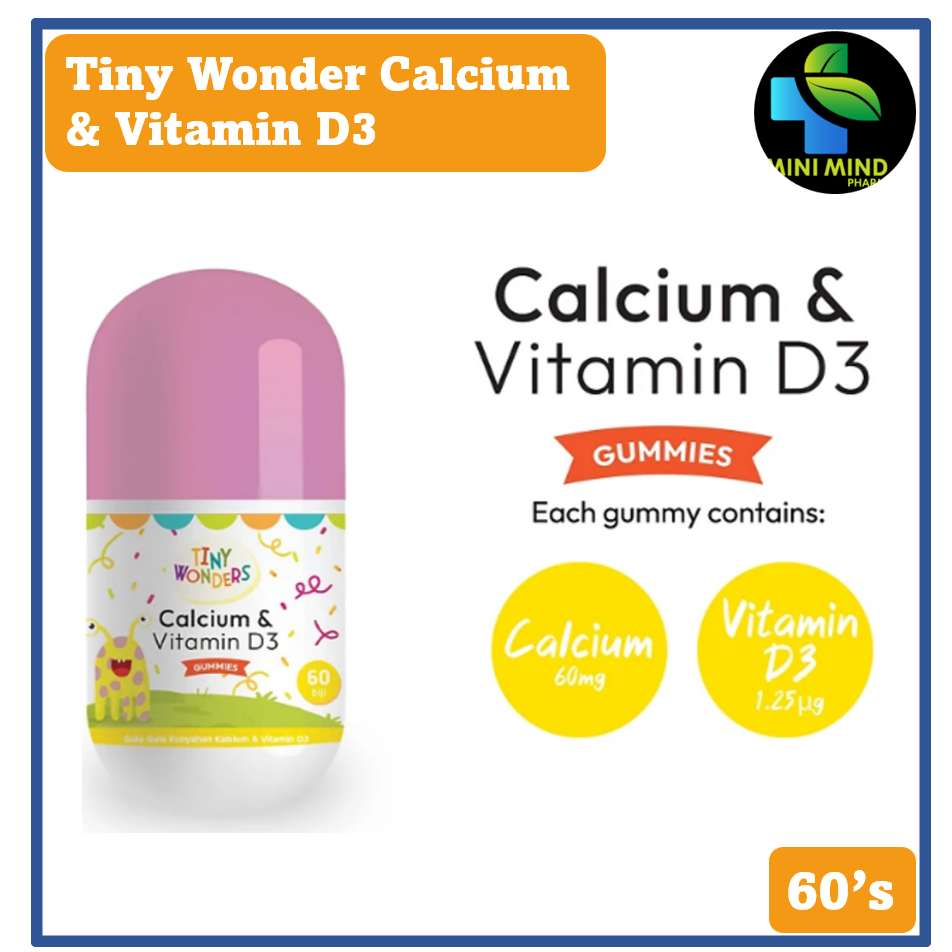 TINY WONDERS Calcium & Vitamin D Gummies (x60 's) Malaysia Ready Stocks ...