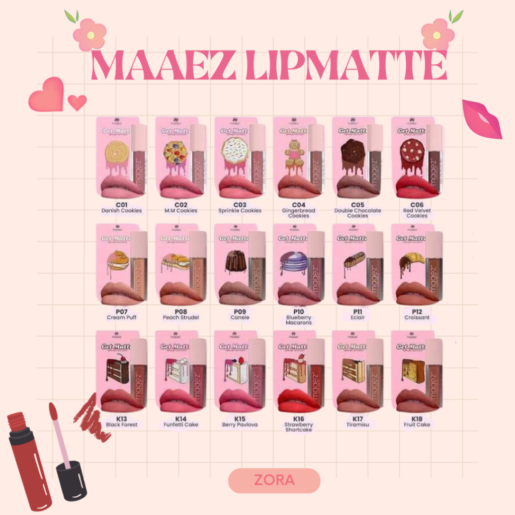 [💯ORIGINAL FROM HQ ] MAAEZ GET MATTE LIPMATTE TERBARU!!! 5gm | Shopee ...