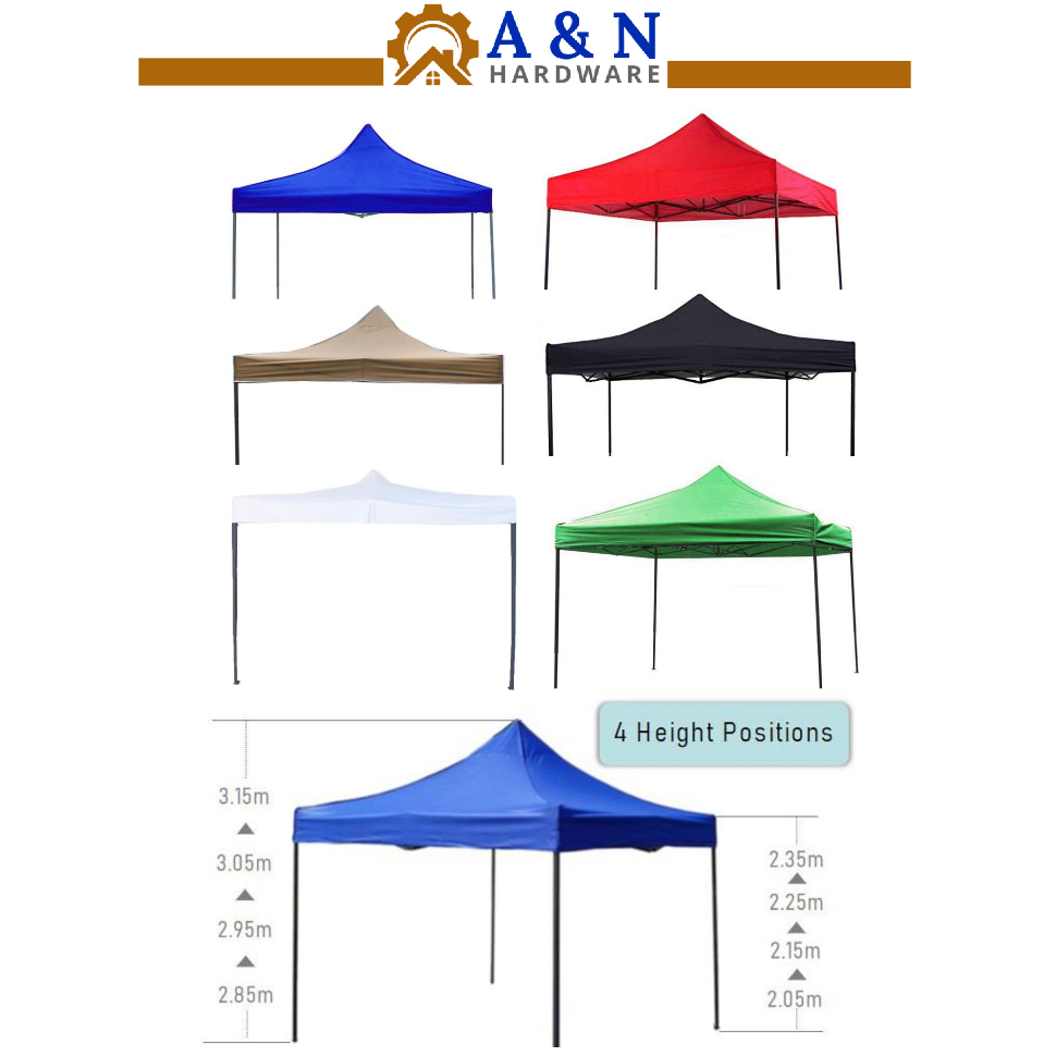 6.6'X6.6' / 6.6X10' /10'X10' Night Market Canopy Camping Tent Frame ...