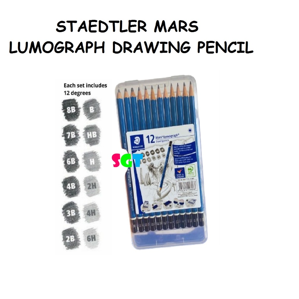 Staedtler Mars Lumograph pencils (set of 12pcs) | Shopee Malaysia