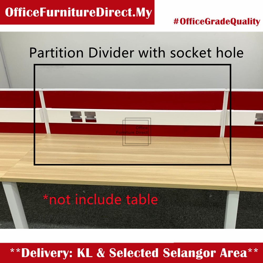 Partition Divider Panel with Socket Hole For Office Table - FSurface (4 ...