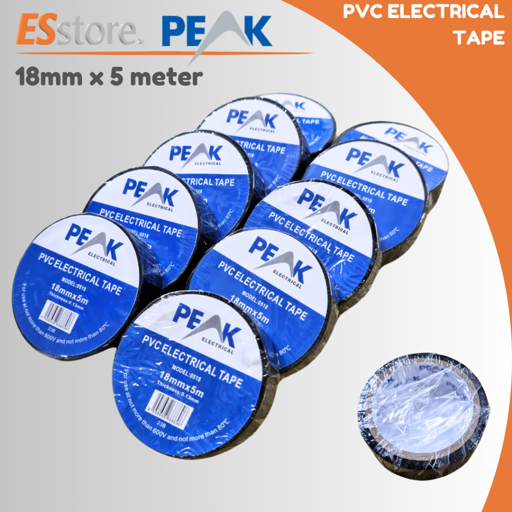 PEAK PVC Wire / Cable Insulating Electrical Tape Membalut Wayar 18MM X ...