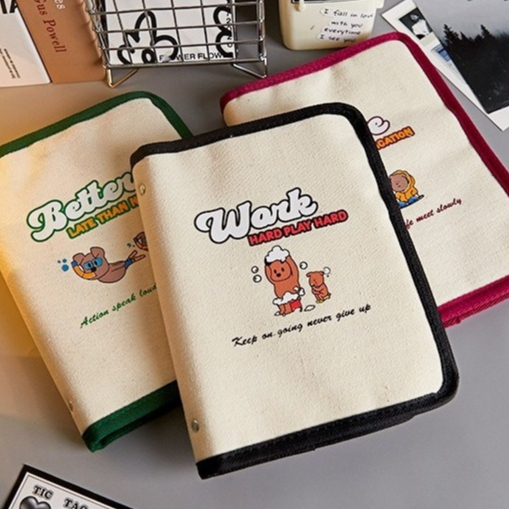 Cute Fabric Cover Notebook 100 Sheets Paper A5 Diary Planner Handbook ...