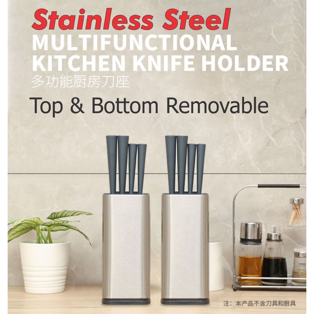Knife Organizer Stainless Steel Pisau Dapur Kitchen Knife Storage ...