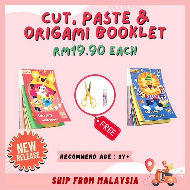 🔥Bondaandkids 🔥 Cut, Paste & Origami Booklet | Shopee Malaysia