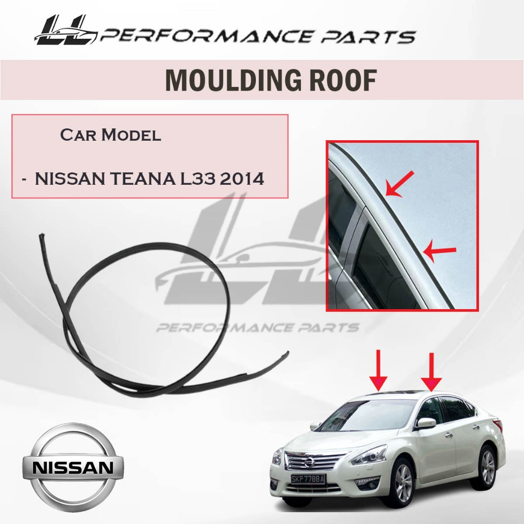 Original Nissan Teana L33 2014-2018 Roof Moulding Lining Rubber Outer Strip Window Getah Luar ...
