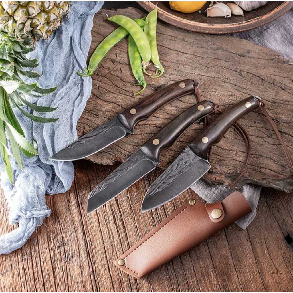 Forged Mongolian cutting knife, portable fruit knife, barbecue knife ...
