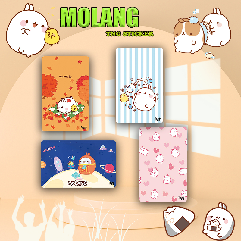 Molang TNG Pelekat - Tng Touch N Go/Bank kad pelekat pelindung (Beli 4 ...