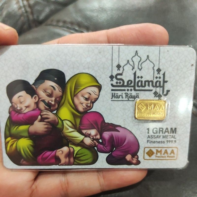 1g gold bar maa edisi selamat hari raya | Shopee Malaysia