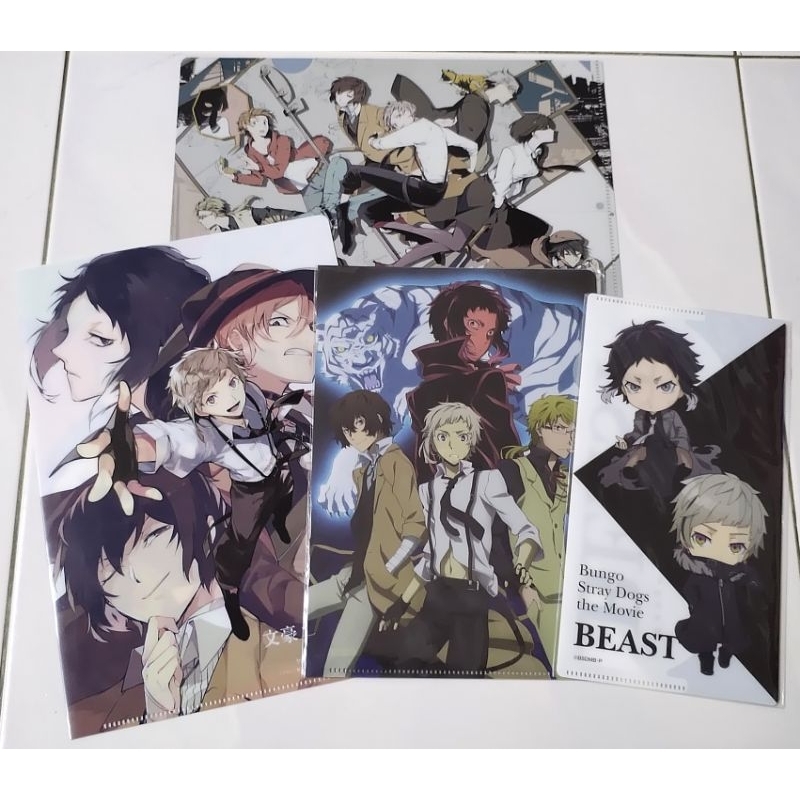 Official Bungo Stray Dogs Clear File 4PCS SET Anime Merch 文豪野犬 Osamu ...