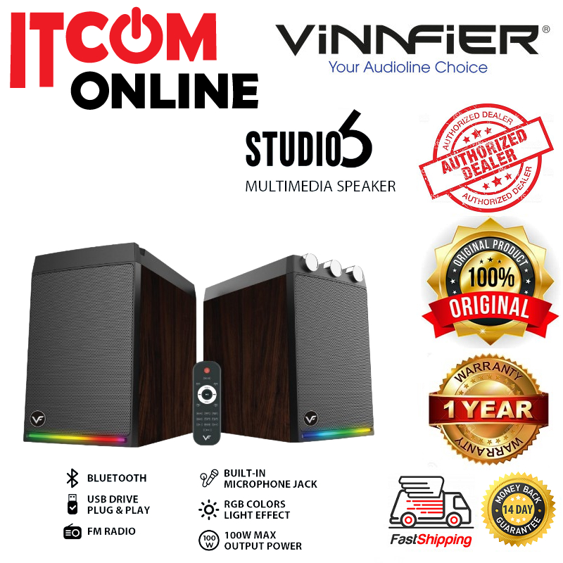 VINNFIER STUDIO 6 MULTIMEDIA STUNNING DESIGN WIRELESS BLUETOOTH SPEAKER ...