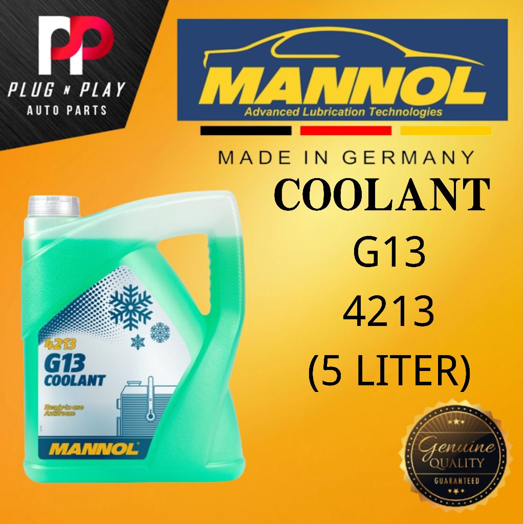 MANNOL COOLANT G13 + 4213 5 LITER 100% ORIGINAL GERMANY BRAND READY ...