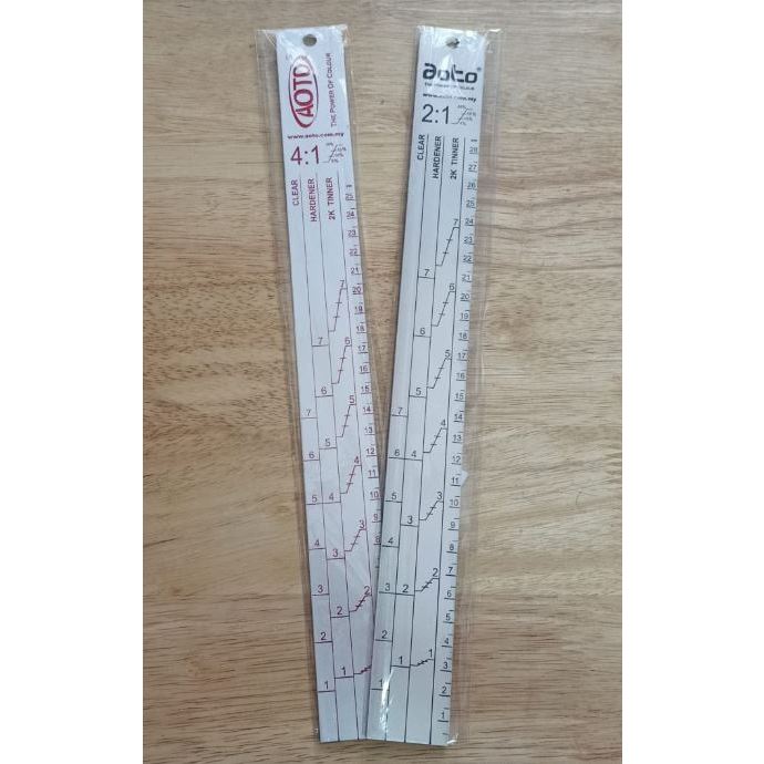 AOTO MIXING RULER FOR CLEAR / PRIMER / 2K PAINT /PEMBARIS UKUR CAT/2:1 ...