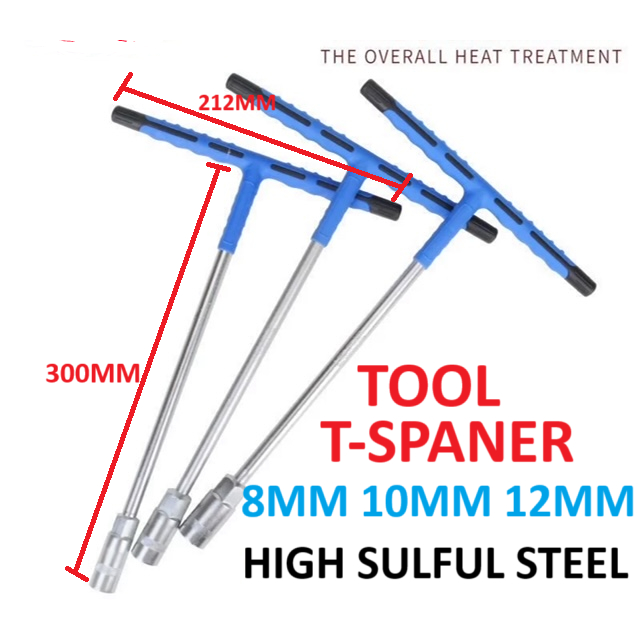 TOOL -8MM 10MM 12MM T SPANA Long End Box Socket Wrench / Spanar T ...