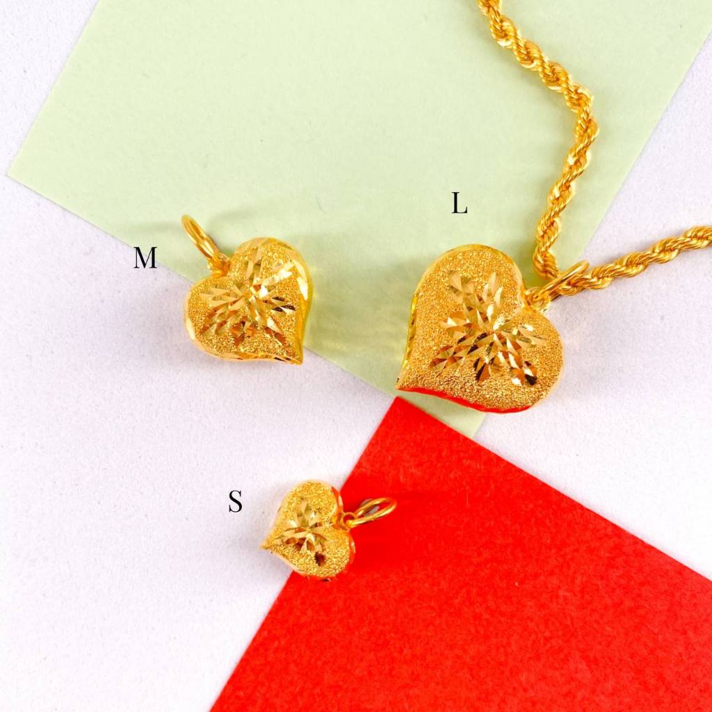 GD JEWELLERY - 916 GOLD PENDANT LOVE FROZEN | 916 EMAS BUAH RANTAI LOVE ...