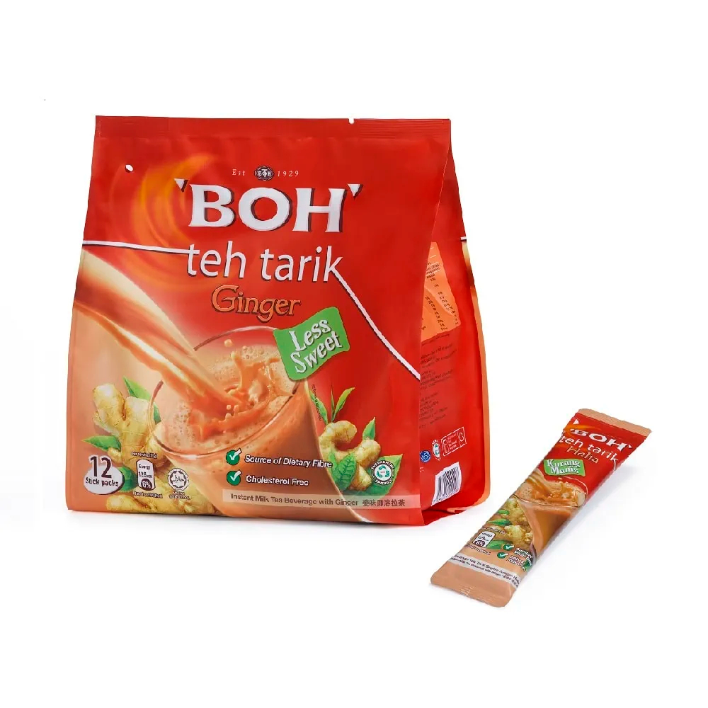 BOH 3 in 1 Instant Teh Tarik Ginger Kurang Manis 26g x 12 Sachets ...