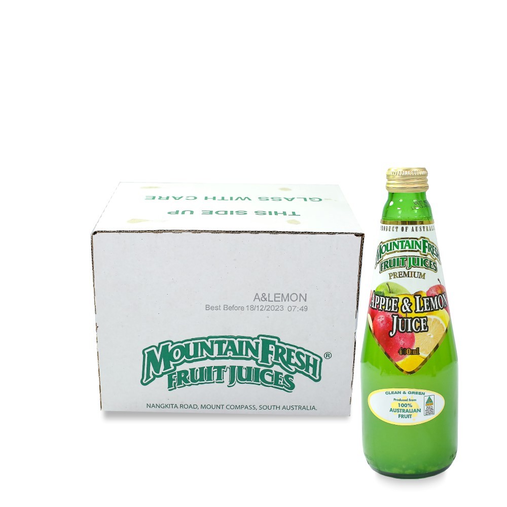 MOUNTAIN FRESH FRUIT JUICE - APPLE & LEMON (12 x 400ML) | Shopee Malaysia