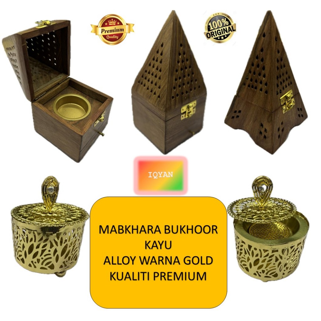 Pyramid Wooden / Kayu Mabkhara incense burner with Bakhoor / incense ...