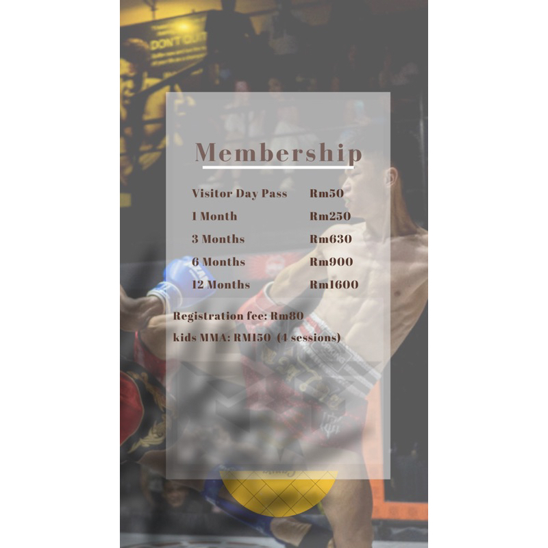 [Wasp MMA Gym] membership MONTHLY, 3 MONTHS, HALF YEAR, ONE YEAR ...