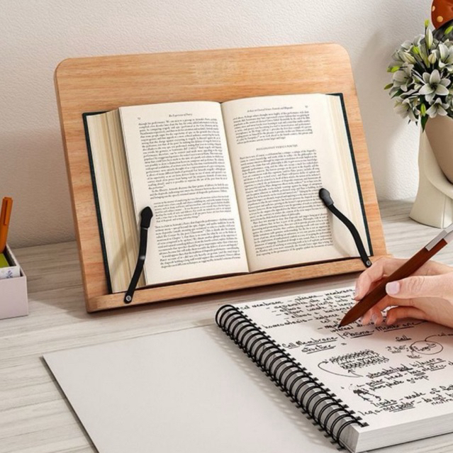 Adjustable Portable Wooden Reading Stand Book Holder, Support Document ...