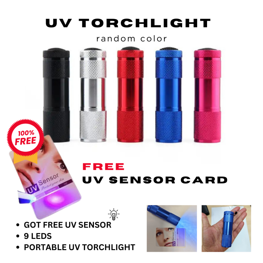 UV (ULTRAVIOLET) LED Torch Light/LAMPU SULUH LED CHECK DUIT PALSU PERCUMA UV SENSOR CARD ...