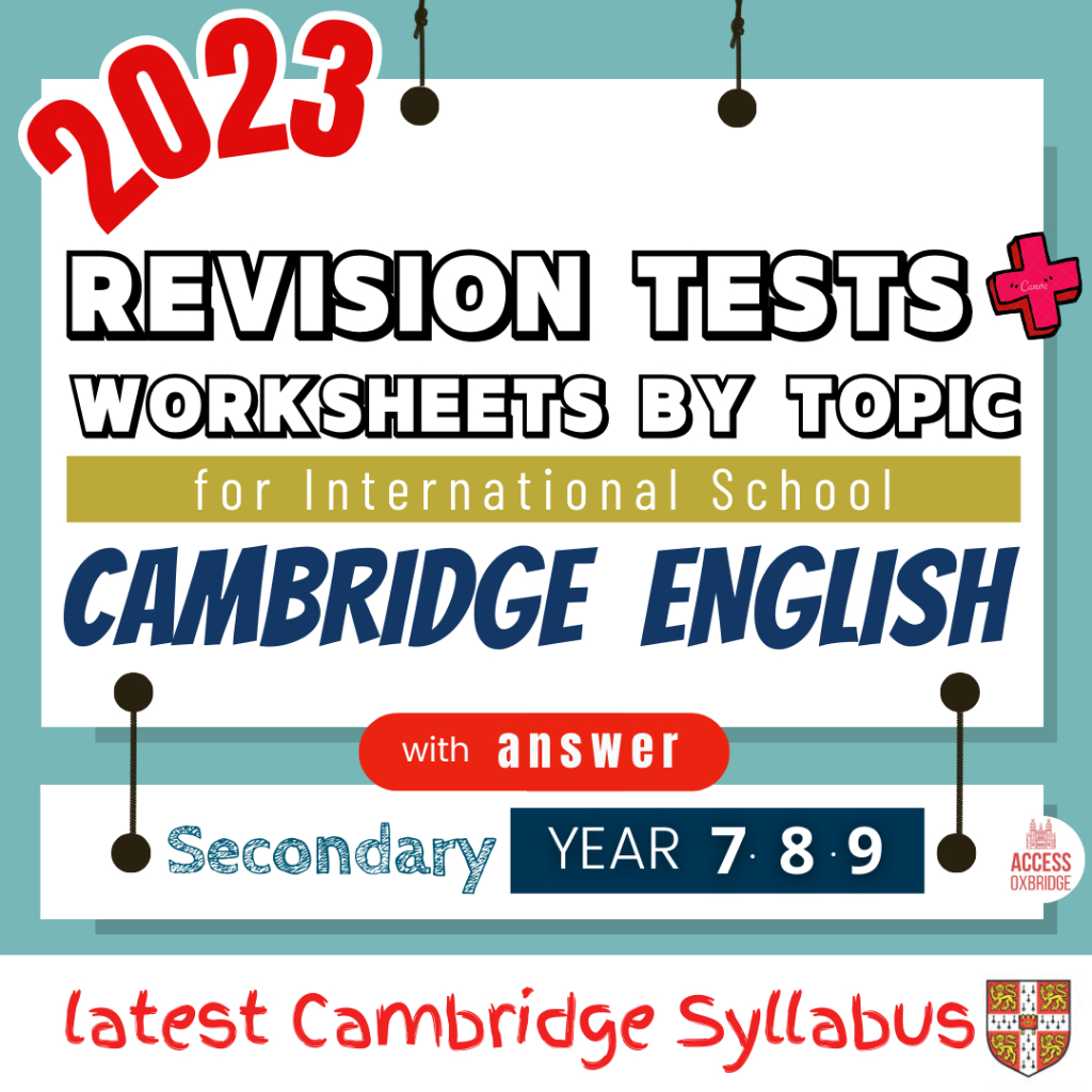 K23 Latest Syllabus New Cambridge Secondary English Tests + English ...