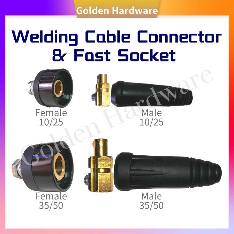 Welding Cable Connector Dinse Plug Adaptor /Dinse Socket 200amps10-25 ...