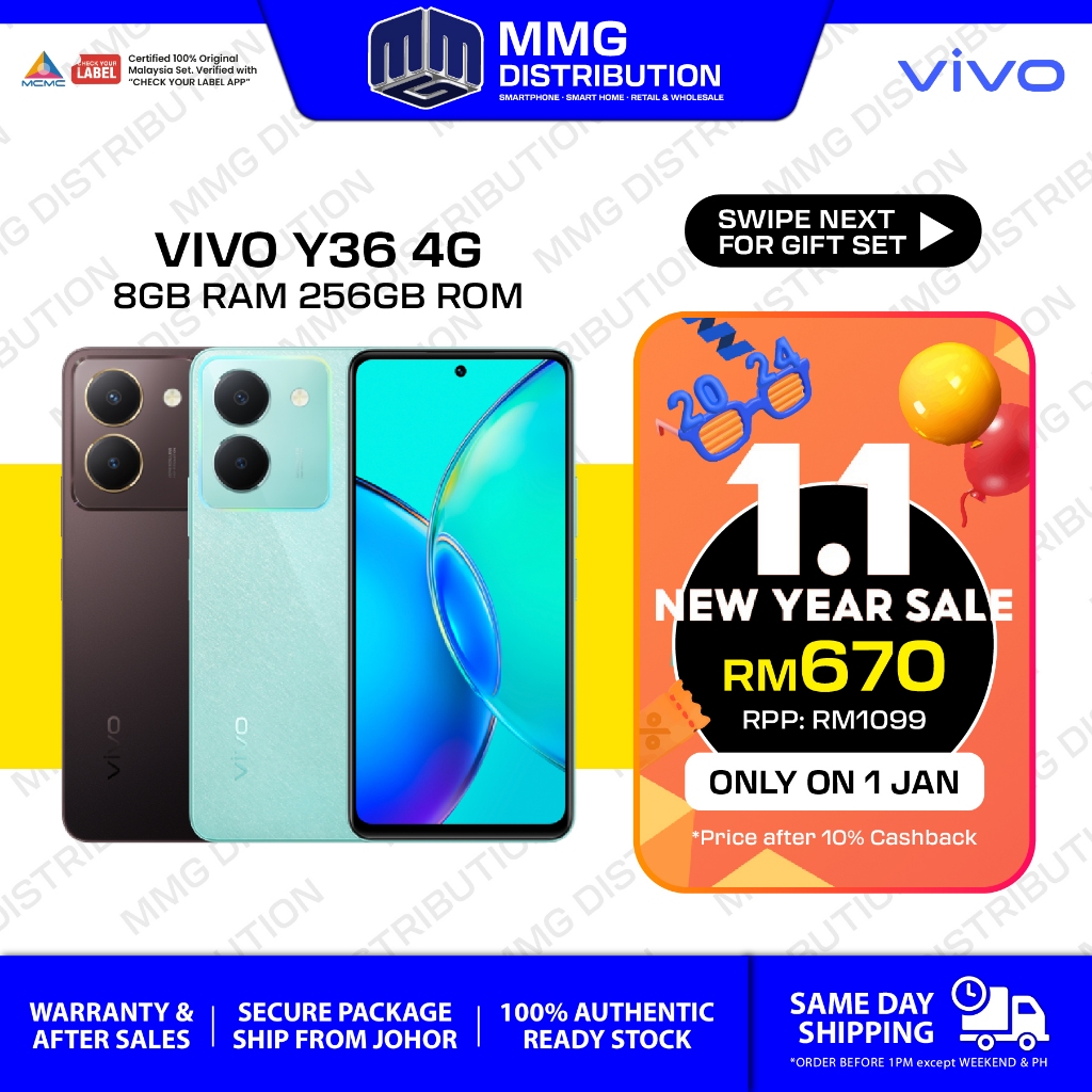 vivo Y36 5G / Y36 4G (8+8GB Extd.RAM 256GB ROM) - READY STOCK, 1 Year VIVO Malaysia Warranty ...
