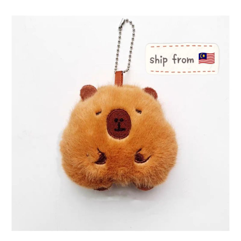 [Ready Stock] Capybara plush cute capybara squeak keychain | Shopee ...
