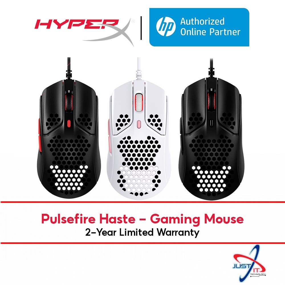 HyperX Pulsefire Haste - Gaming Mouse (BLACK / BLACK-RED / WHITE-PINKk ...