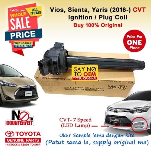 (100% Original) (CVT 7-Speed) Sienta Vios Yaris Avanza (2016-) Plug ...