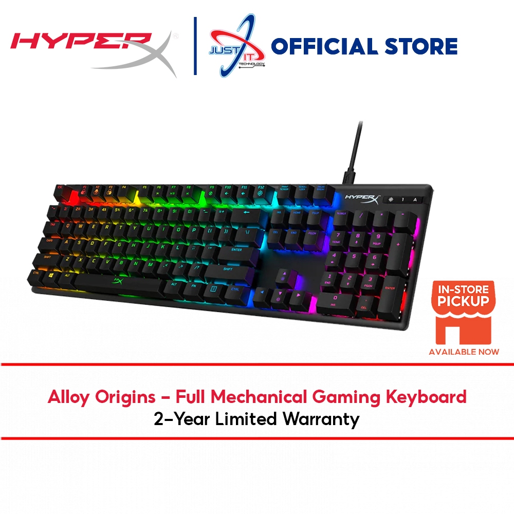 HYPERX ALLOY ORIGINS - FULL MECHANICAL GAMING KEYBOARD (HX RED / HX ...