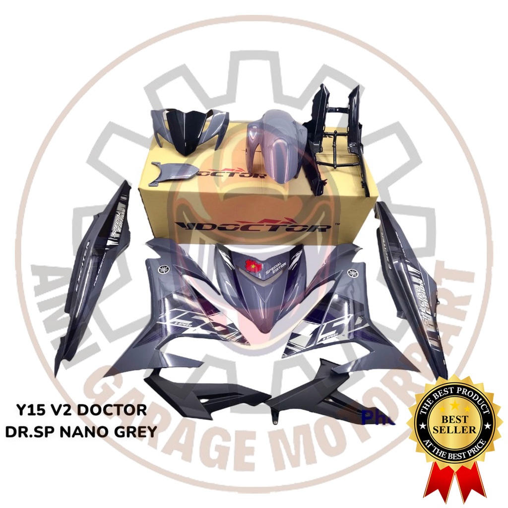 COVERSET BODYSET YAMAHA Y Y15 Y15ZR V1 V2 DR SP NANO NARDO GREY VIETNAM EDITION DOCTOR SIAP ...