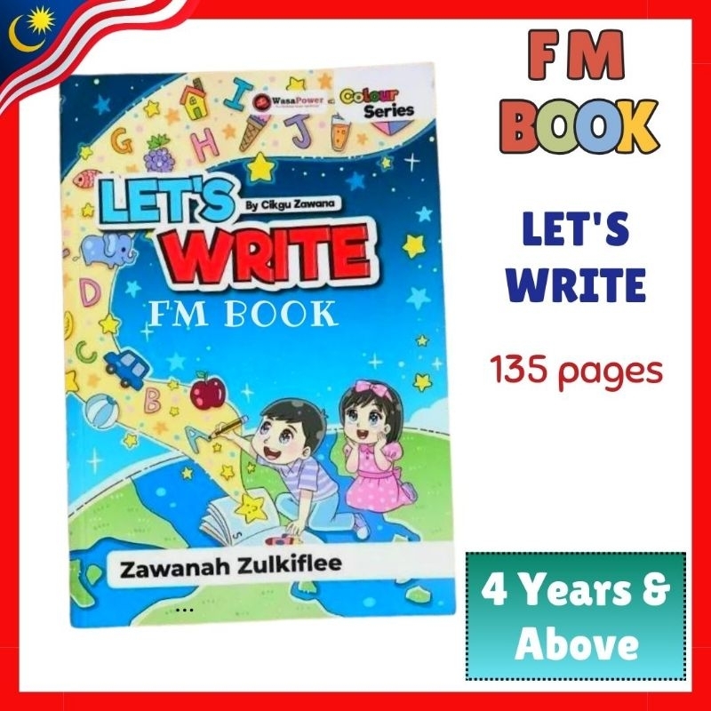 Buku Belajar Menulis 4 tahun - Lets Write By Cikgu Zawana Buku ...