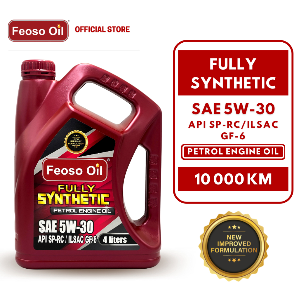 Feoso Oil Fully Synthetic Petrol Engine Oil SAE 5W-30 API SP-RC/ ILSAC ...
