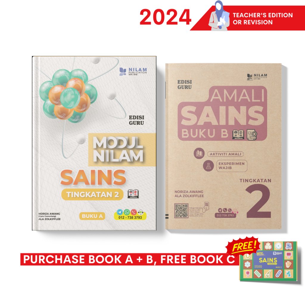 NILAM *EDISI GURU* Sains Tingkatan 2 (2024) Buku A B Modul Amali ...