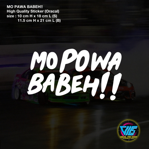 MO POWA Sticker / Decal (High Quality Sticker) | Shopee Malaysia