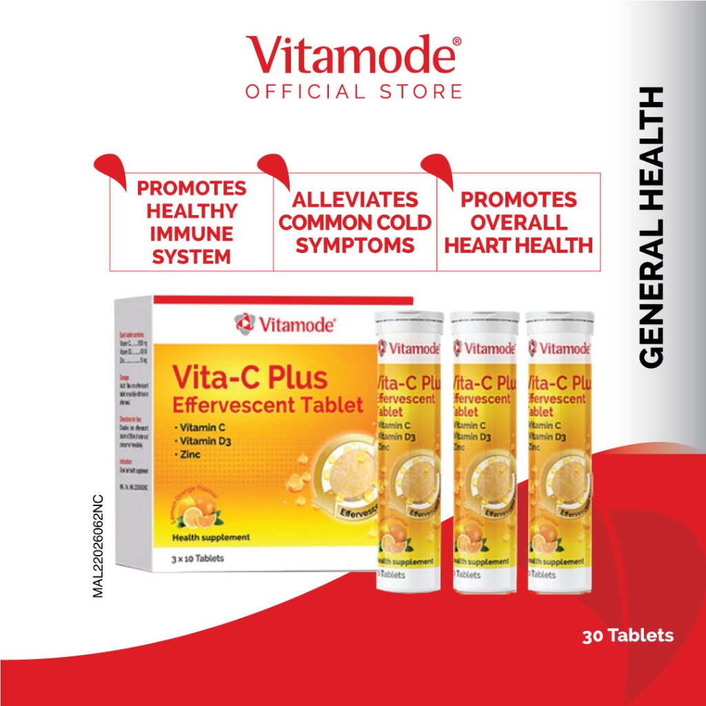 VITAMODE Vita-C Plus Effervescent Tablet 30's [Immunity] | Shopee Malaysia