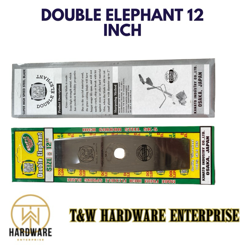 DOUBLE ELEPHANT MATA MESIN RUMPUT 12'' / BRUSH CUTTER BLADE / TRIMMER ...